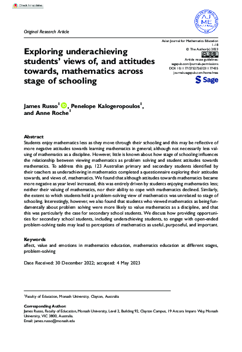 (PDF) Exploring underachieving students' views of, and attitudes ...