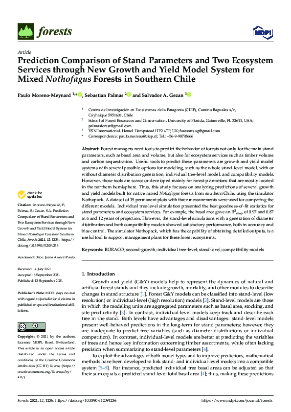 (PDF) Prediction Comparison of Stand Parameters and Two Ecosystem ...