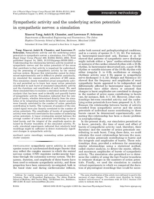(PDF) Sympathetic activity and the underlying action potentials in ...
