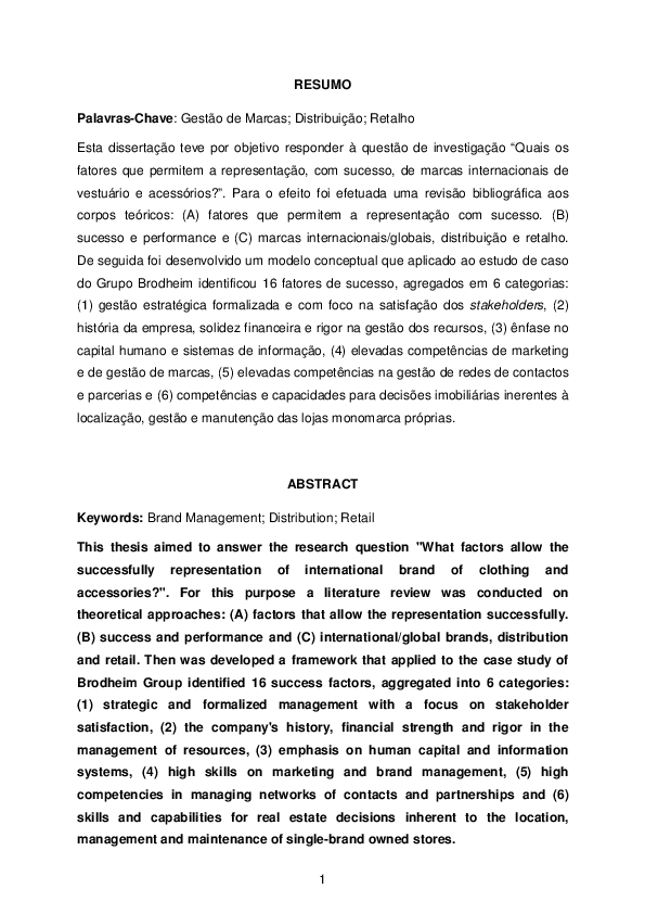 (PDF) Fatores de sucesso para a representação de marcas internacionais ...