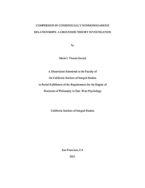 (PDF) Compersion in consensually nonmonogamous relationships: A ...