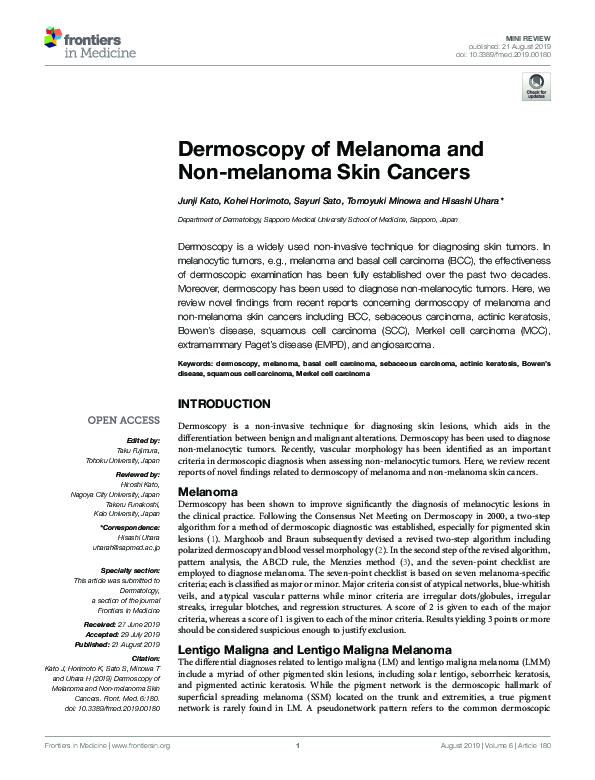 Dermoscopy of Melanoma and Non-melanoma Skin Cancers