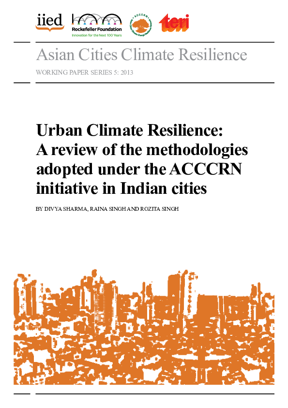 (PDF) Urban Climate Resilience: A review of the methodologies adopted ...