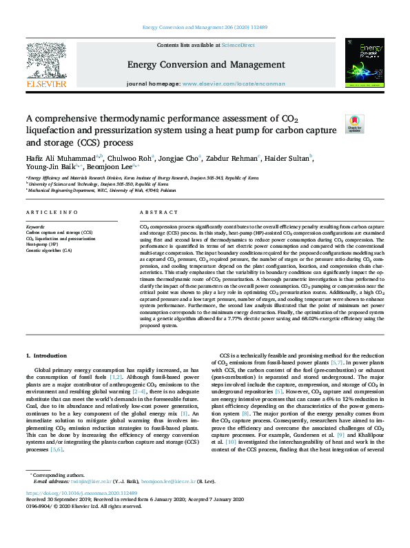 (PDF) A comprehensive thermodynamic performance assessment of CO2 liquefaction and ...