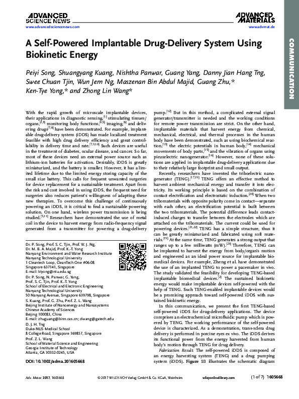(PDF) A Self-Powered Implantable Drug-Delivery System Using Biokinetic ...