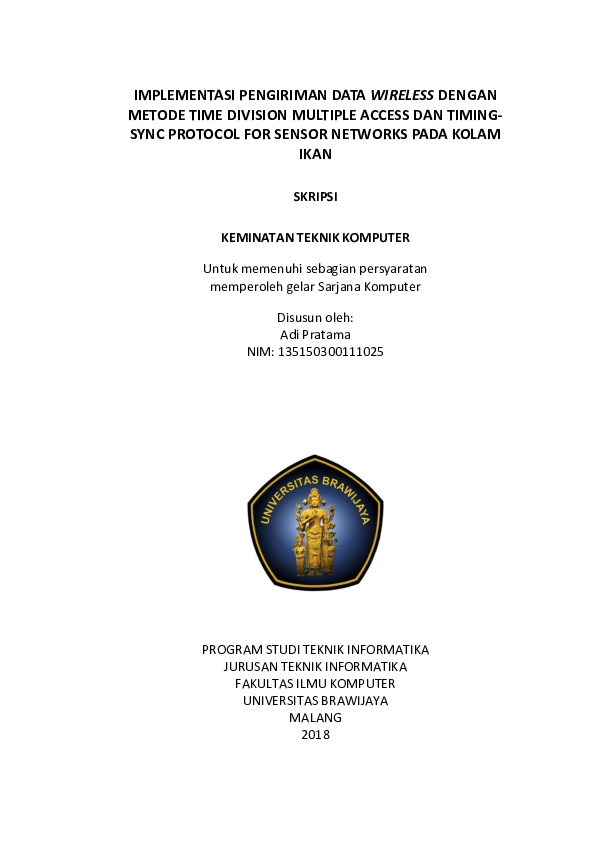 Pdf Implementasi Pengiriman Data Wireless Dengan Metode Time Division Multiple Access Dan
