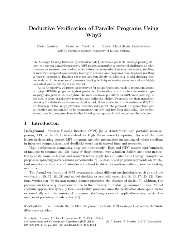 Pdf Deductive Verification Of Parallel Programs Using Why3
