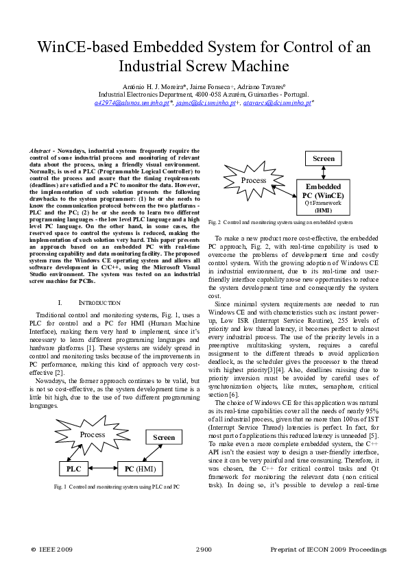 (PDF) WinCE-based embedded system for control of an industrial screw ...