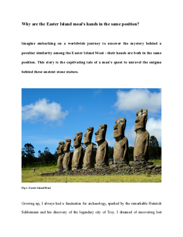 (PDF) A new perspective on Easter Island moai