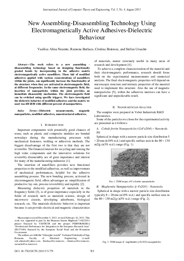 (PDF) New Assembling-Disassembling Technology Using Electromagnetically Active Adhesives ...