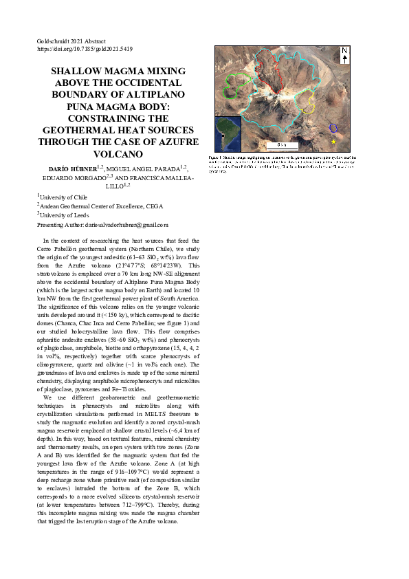 (PDF) Shallow Magma Mixing Above the Occidental Boundary of Altiplano ...