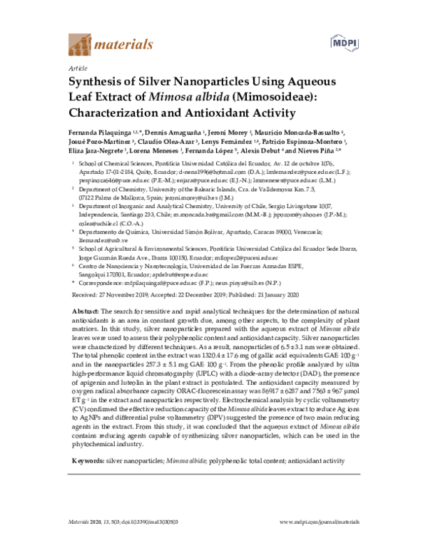 (PDF) Synthesis of silver nanoparticles using aqueous tejocote extracts ...