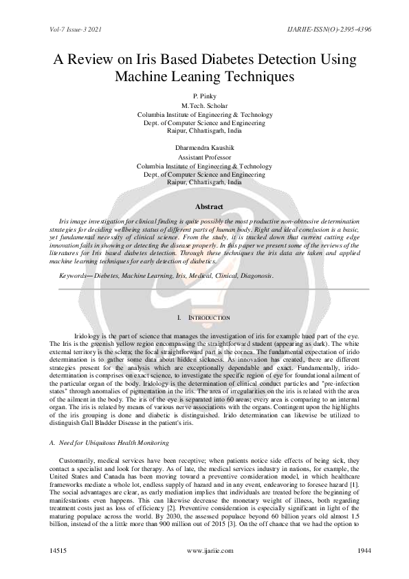 (PDF) A Review on Iris Based Diabetes Detection Using Machine Leaning ...