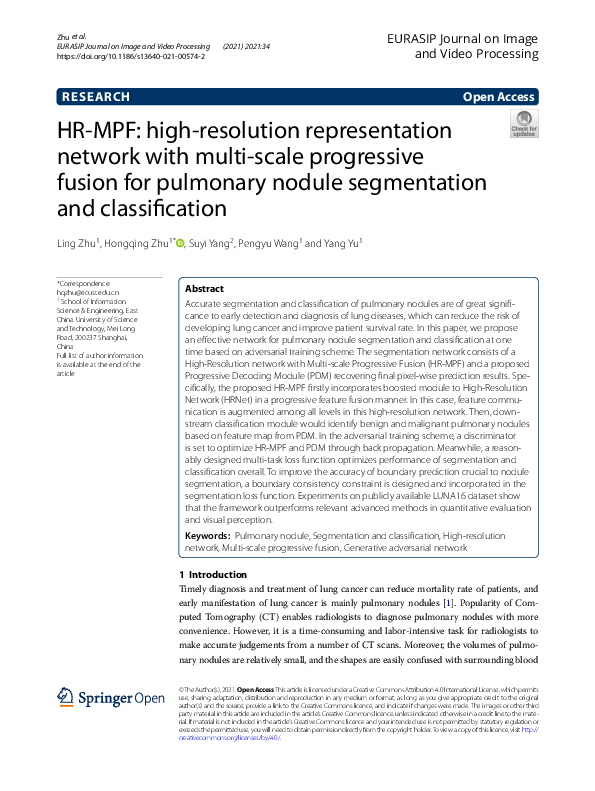 (PDF) HR-MPF: high-resolution representation network with multi-scale progressive fusion for ...