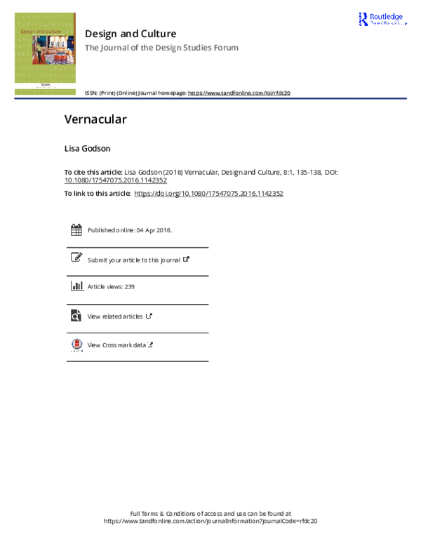 (PDF) Review: Vernacular