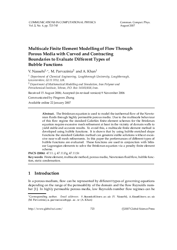 (PDF) Multiscale finite element modelling of flow through porous media with curved and ...
