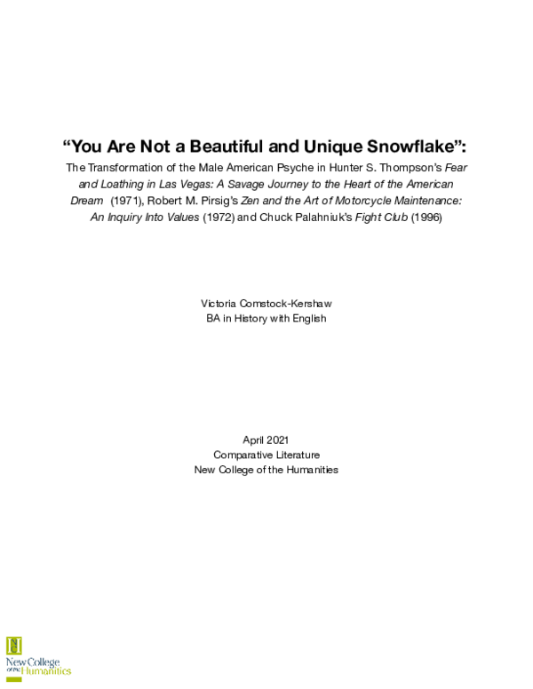 (PDF) "You Are Not a Beautiful and Unique Snowflake": The ...