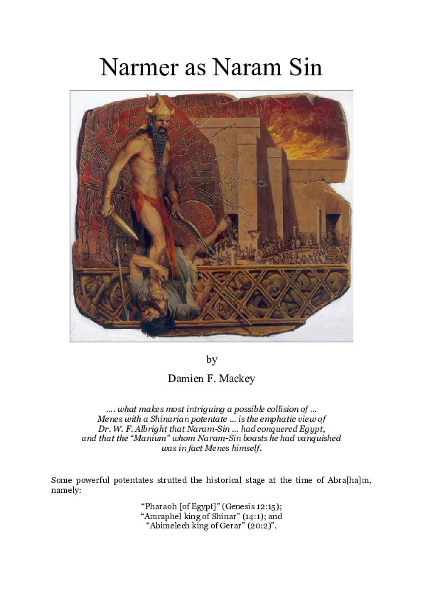 (DOC) Narmer as Naram Sin