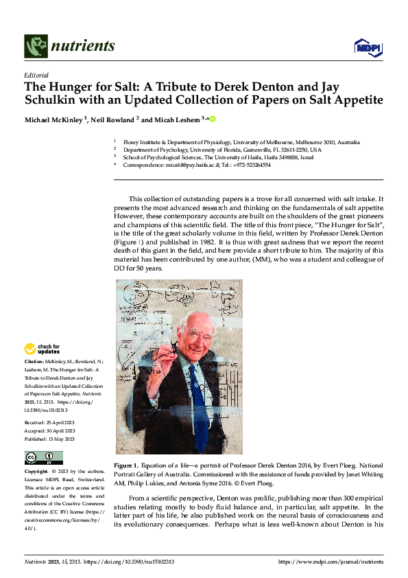 (PDF) The Hunger for Salt: A Tribute to Derek Denton and Jay Schulkin ...