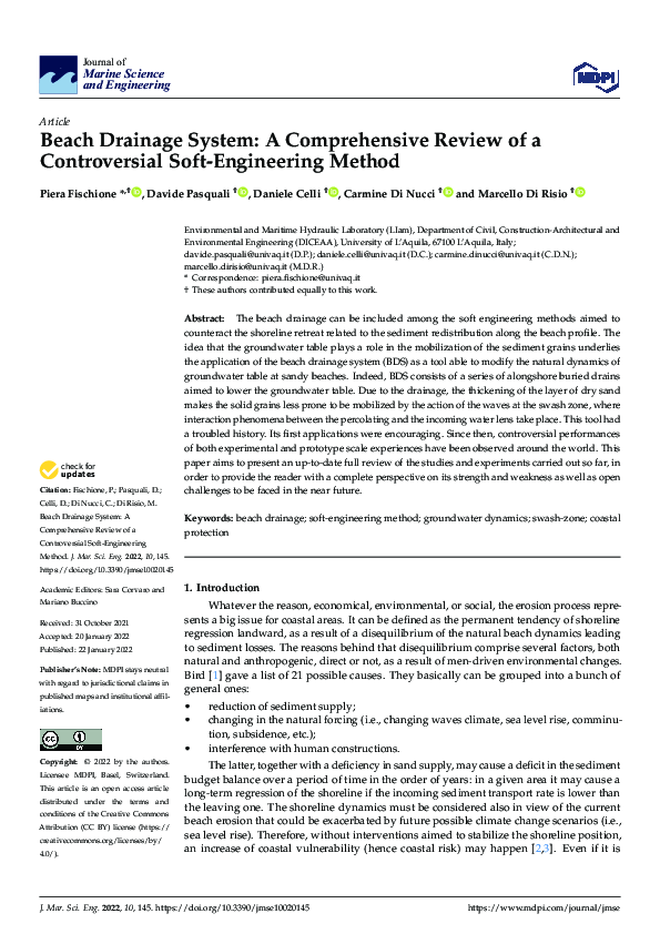 (PDF) Beach Drainage System: A Comprehensive Review of a Controversial ...