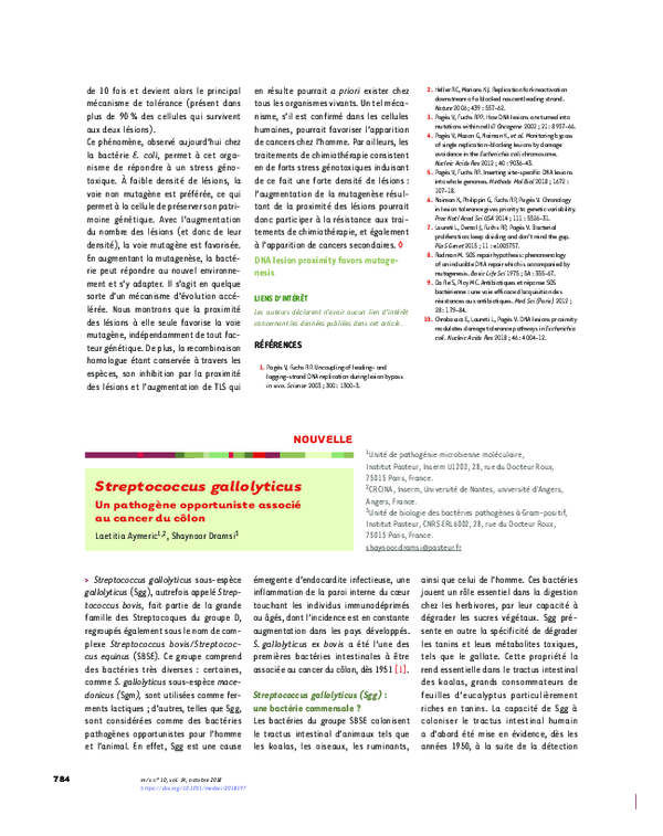 Pdf Streptococcus Gallolyticus Laetitia Aymeric