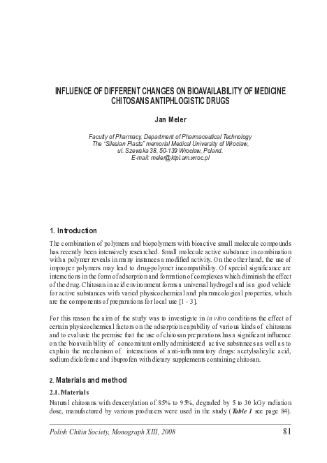 (PDF) Influence of Different Changes on Bioavailability of Medicine ...