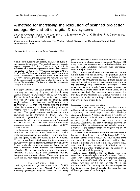 (PDF) A method for increasing the resolution of scanned projection ...