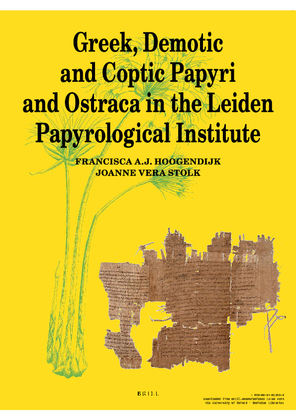 (PDF) Demotic Ostraca from the Demarée Collection