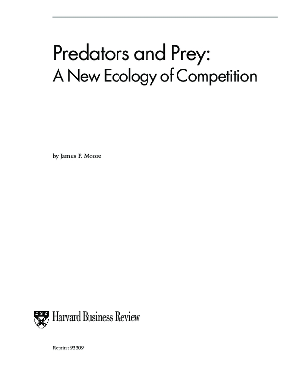 (PDF) Predators and prey: a new ecology of competition