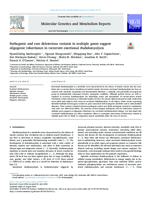 (PDF) Pathogenic and rare deleterious variants in multiple genes ...