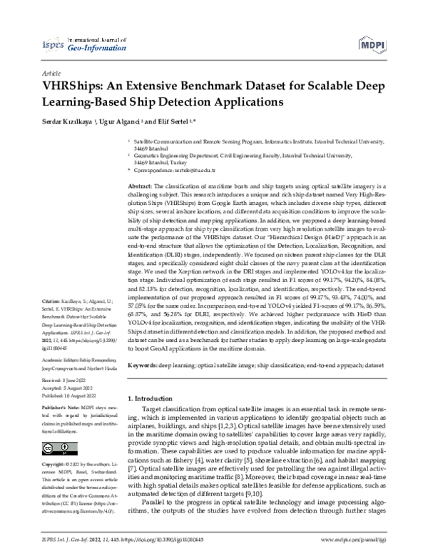 Pdf Vhrships An Extensive Benchmark Dataset For Scalable Deep