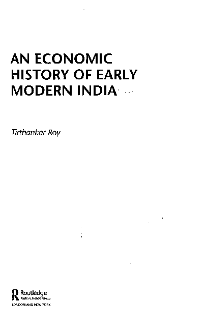 (PDF) An Economic History of Early Modern India
