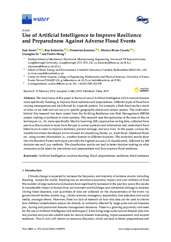 (PDF) Use of Artificial Intelligence to Improve Resilience and Preparedness Against Adverse ...