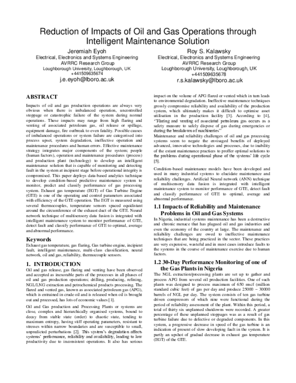 (PDF) Reduction of impacts of oil and gas operations through ...