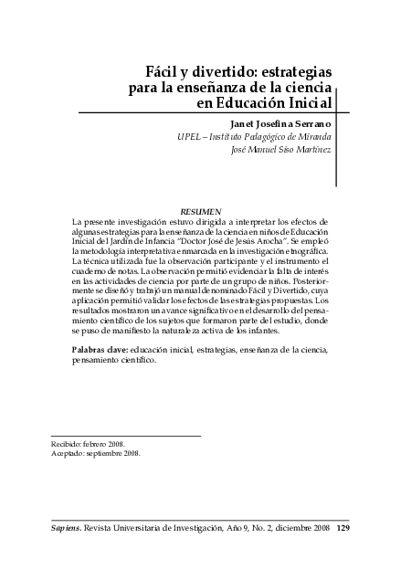 (PDF) Fácil y divertido: estrategias para la enseñanza de la ciencia en ...