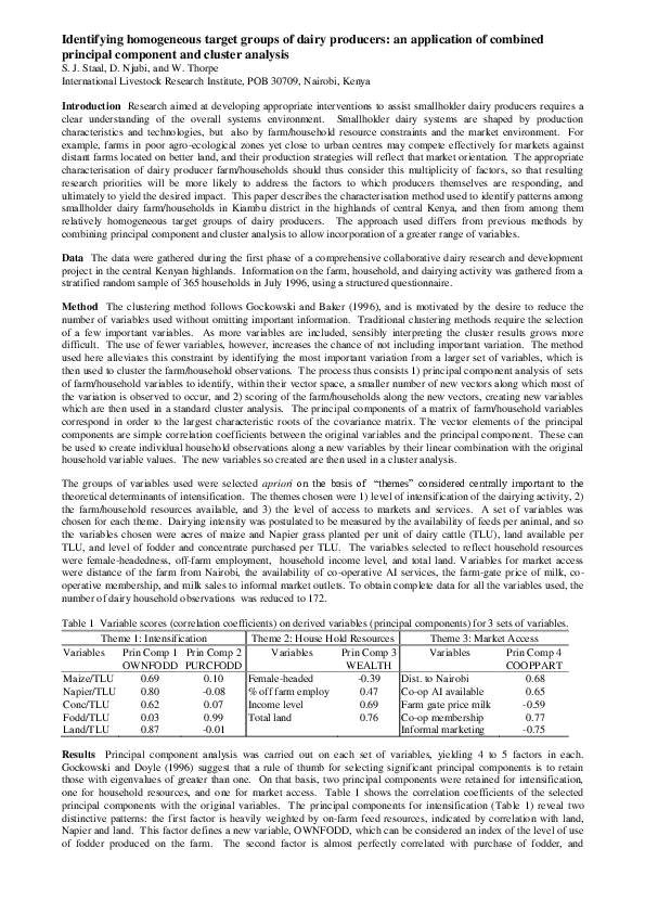 (PDF) Identifying homogeneous target groups of dairy producers: an application of combined ...