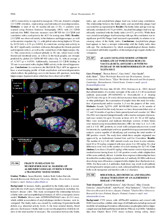 (PDF) Frailty in relation to neuropathological markers of Alzheimer's ...