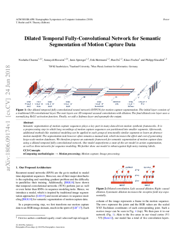 (PDF) Dilated Temporal Fully-Convolutional Network for Semantic Segmentation of Motion Capture Data