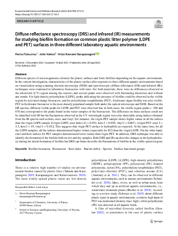 (PDF) Diffuse reflectance spectroscopy (DRS) and infrared (IR ...