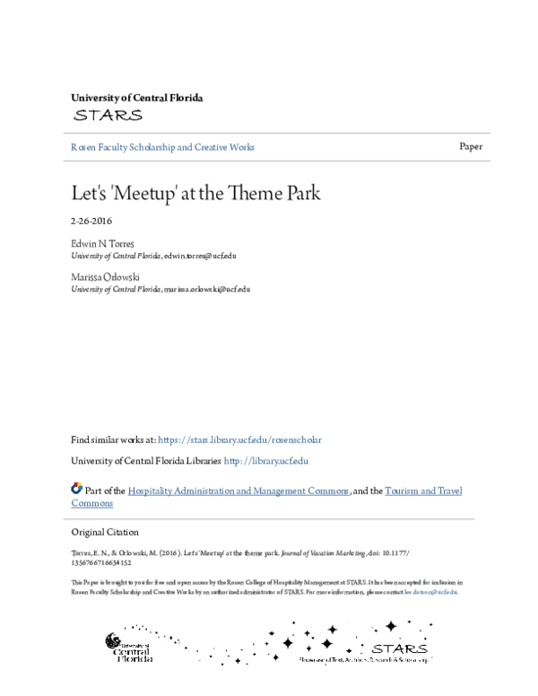 (PDF) Let’s ‘Meetup’ at the theme park