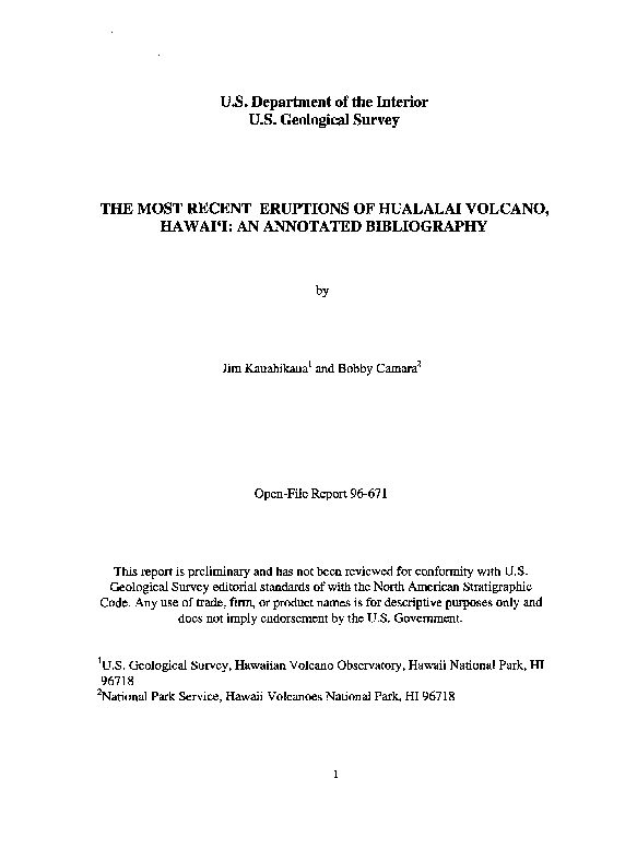 (PDF) The most recent eruptions of Hualilai Volcano, Hawaii; an ...