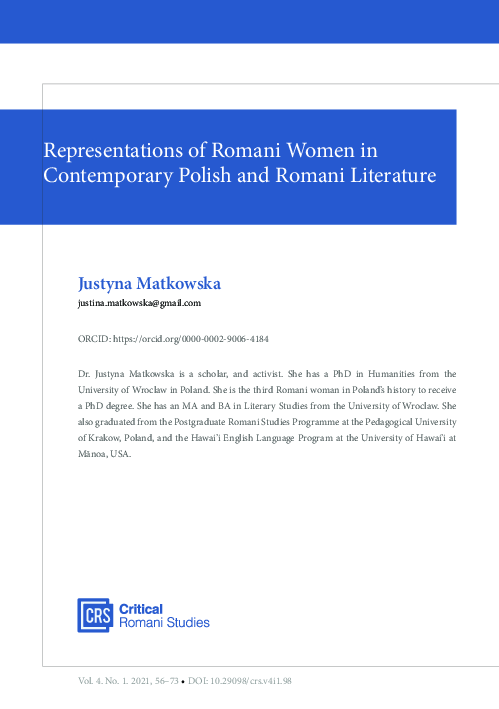 (PDF) Representations of Romani Women in Contemporary Polish and Romani ...