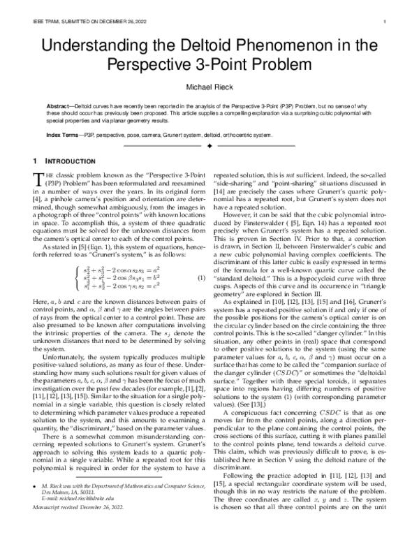 (PDF) Understanding the Deltoid Phenomenon in the Perspective 3-Point Problem
