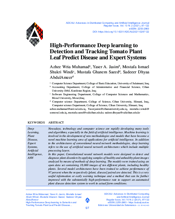 (PDF) High-Performance Deep learning to Detection and Tracking Tomato Plant Leaf Predict Disease ...