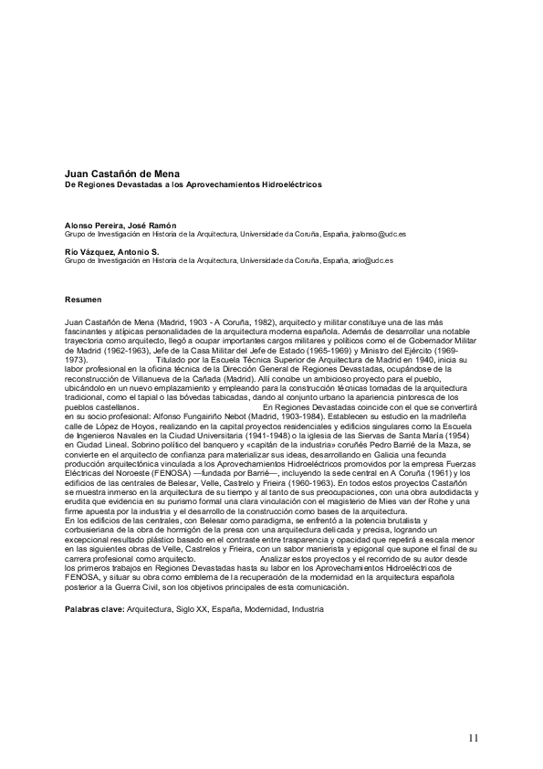 (PDF) Juan Castañón de Mena. De Regiones Devastadas a los ...