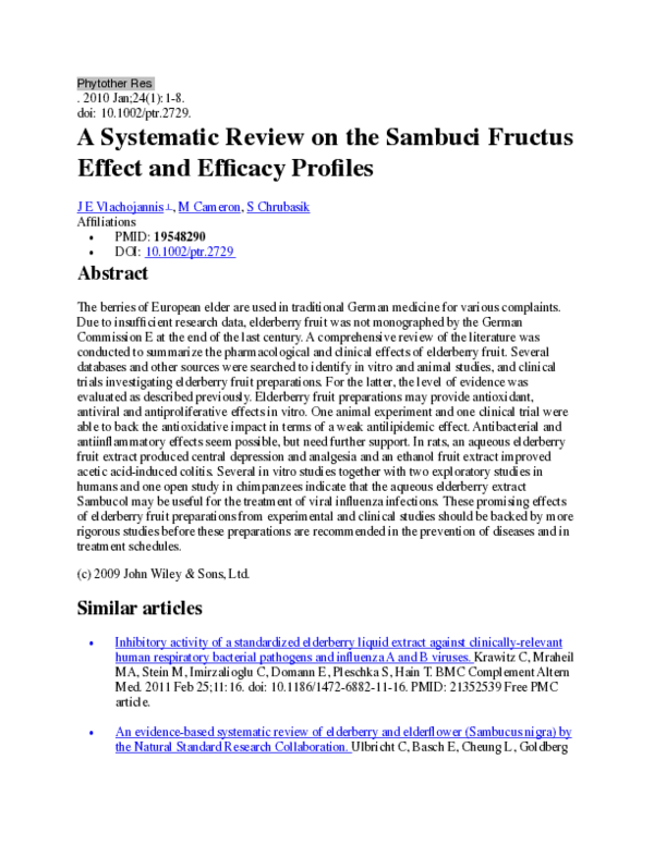 (PDF) A systematic review on the sambuci fructus effect and efficacy ...