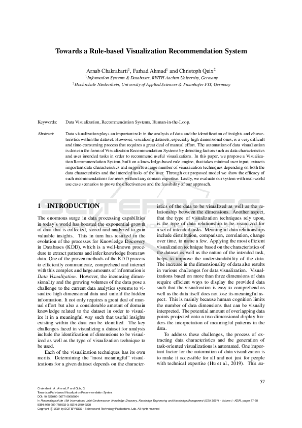 (PDF) Towards a Rule-based Visualization Recommendation System
