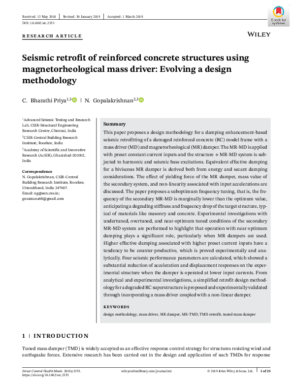(PDF) Seismic Retrofit of Reinforced Concrete Structures