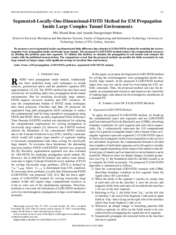 (PDF) Segmented-Locally-One-Dimensional-FDTD Method for EM Propagation Inside Large Complex ...