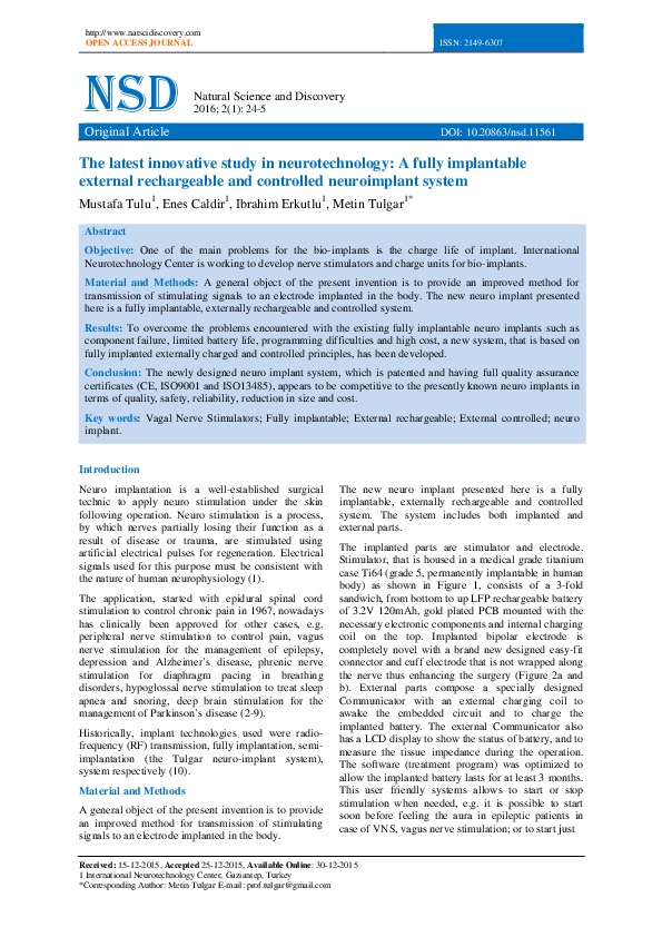 (PDF) The latest innovative study in neurotechnology: A fully ...